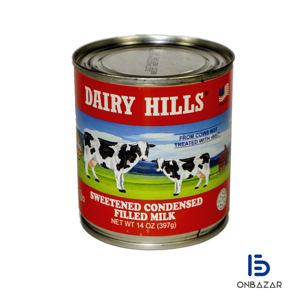 Leche condensada azucarada Dairy Hills (397g/ 14 oz) | OnBazar